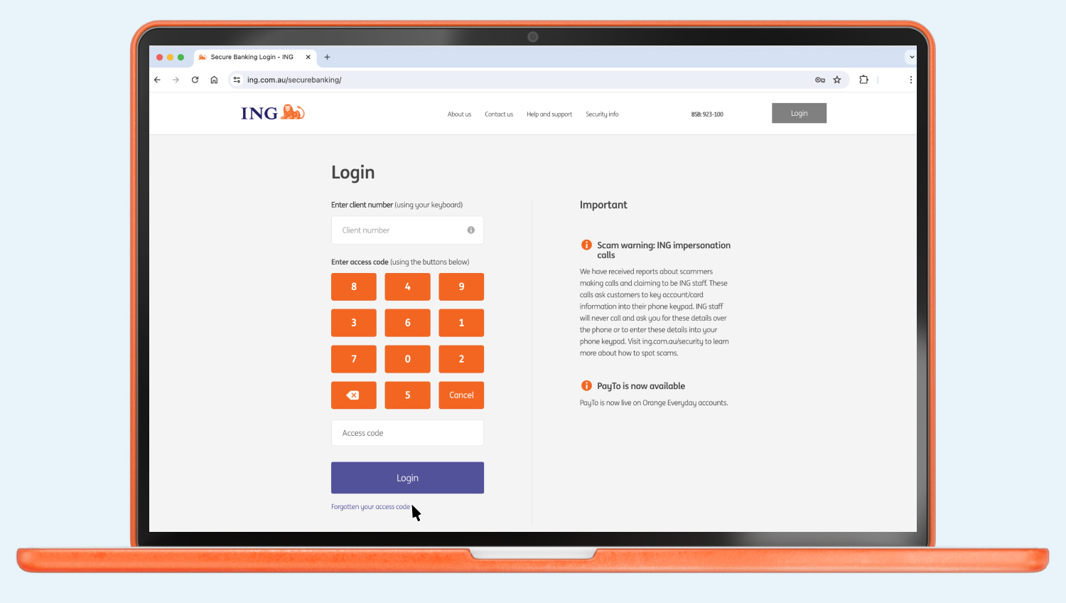 What if I forget my access code? - ING Help Hub