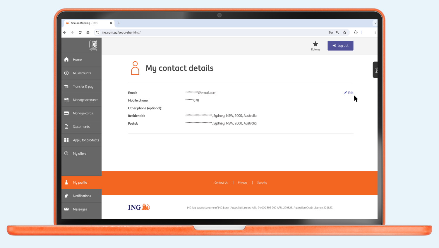 How can I view or update my details? - ING Help Hub
