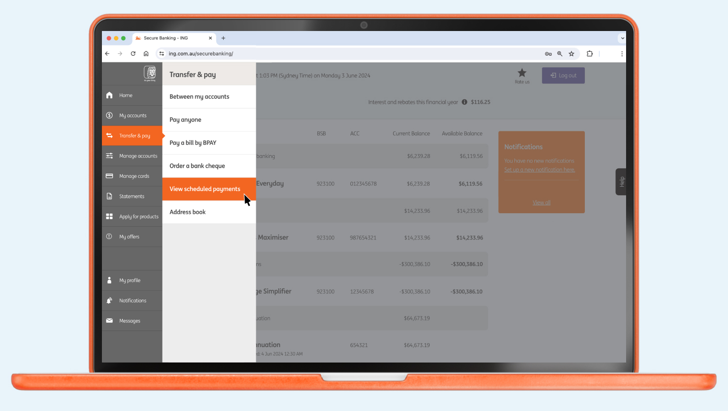 How do I manage my Scheduled Payment? - ING Help Hub