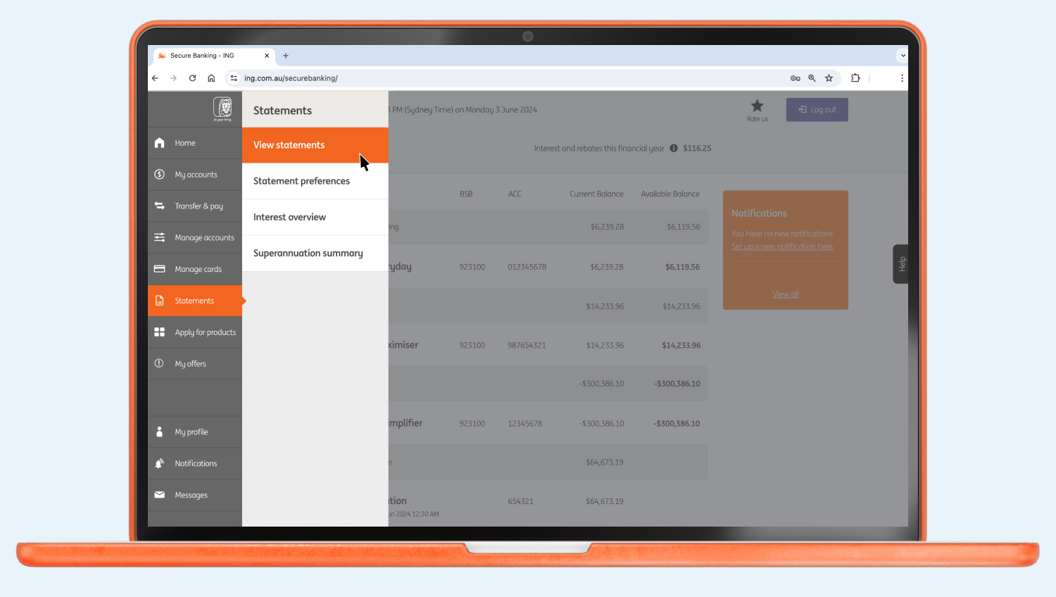 How do I view my statements online? - ING Help Hub