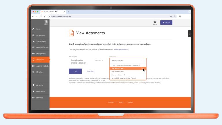 How do I view my statements online? - ING Help Hub