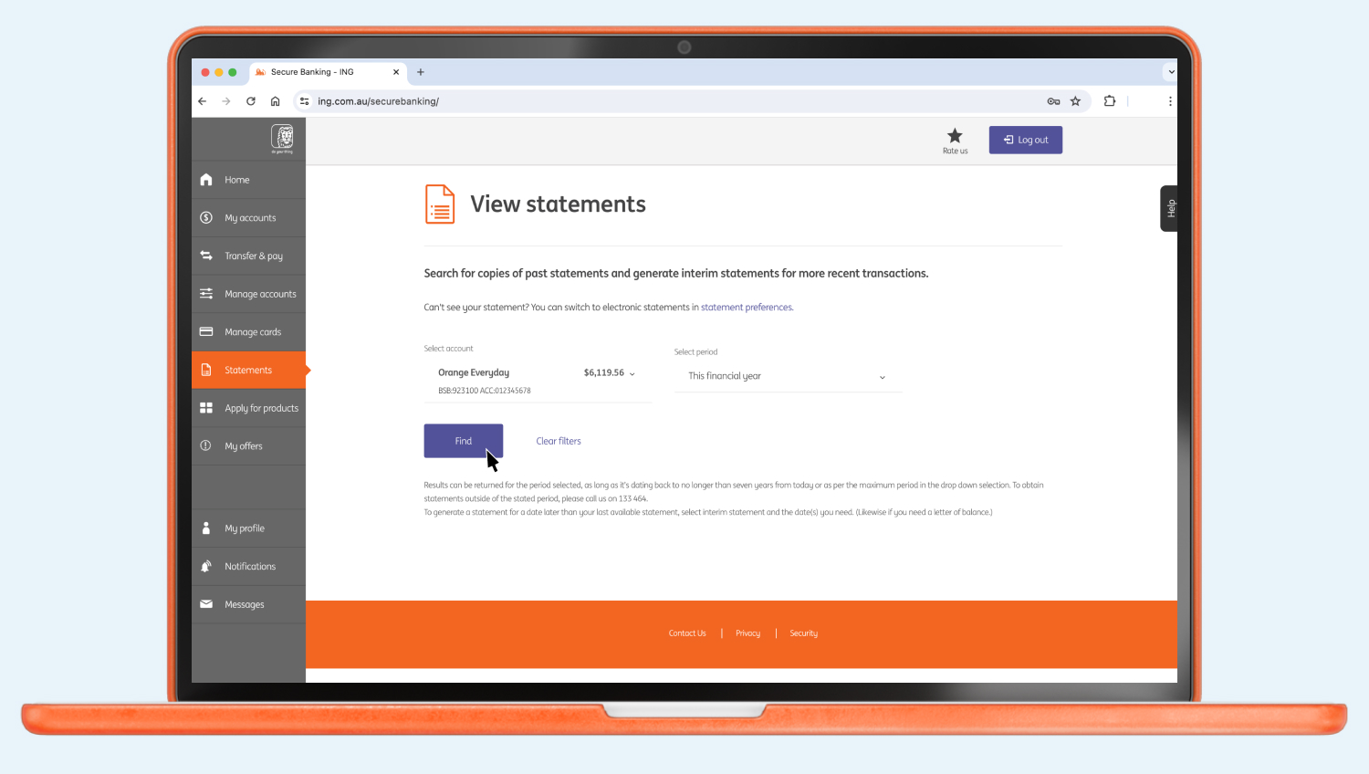 How do I view my statements online? - ING Help Hub