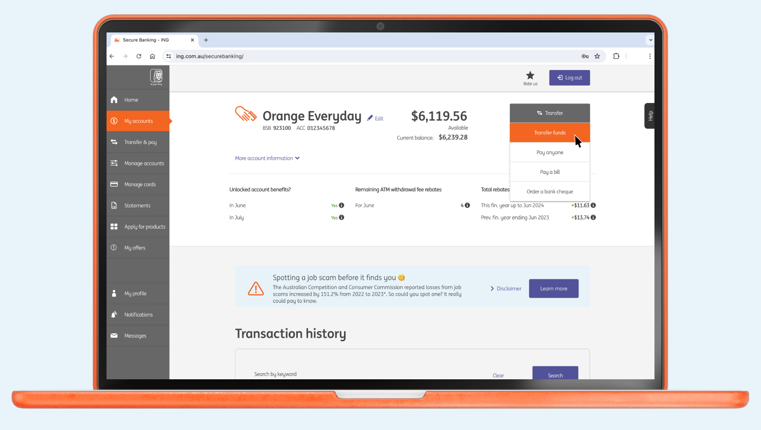 How do I transfer money? - ING Help Hub
