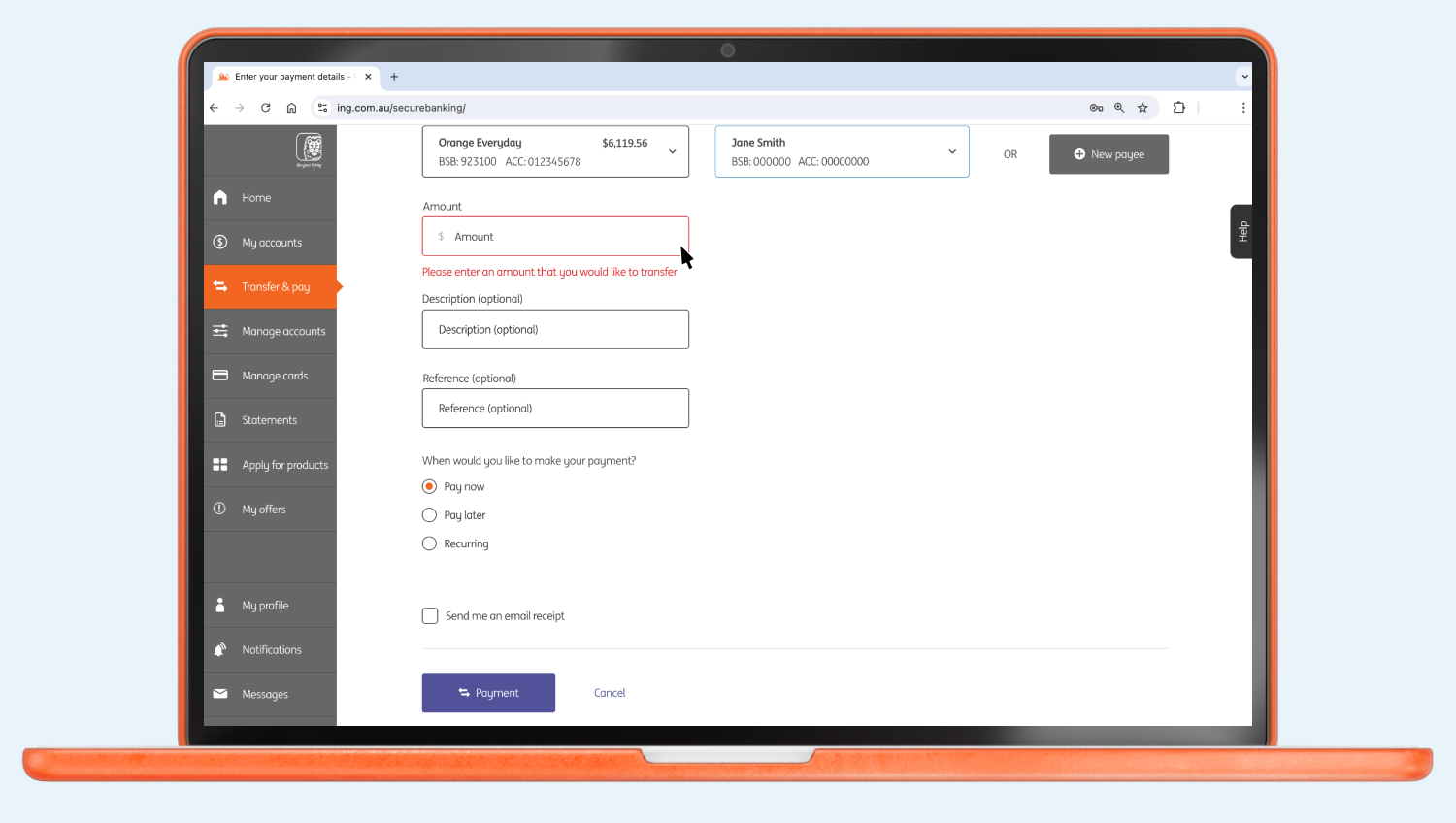 How do I transfer money? - ING Help Hub